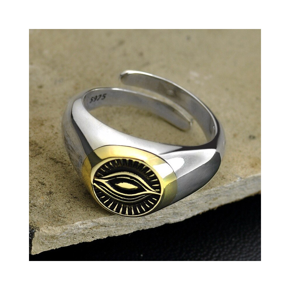 Frimurer Herrering med 925 Sterling Sølv Eye of Providence Til Salg