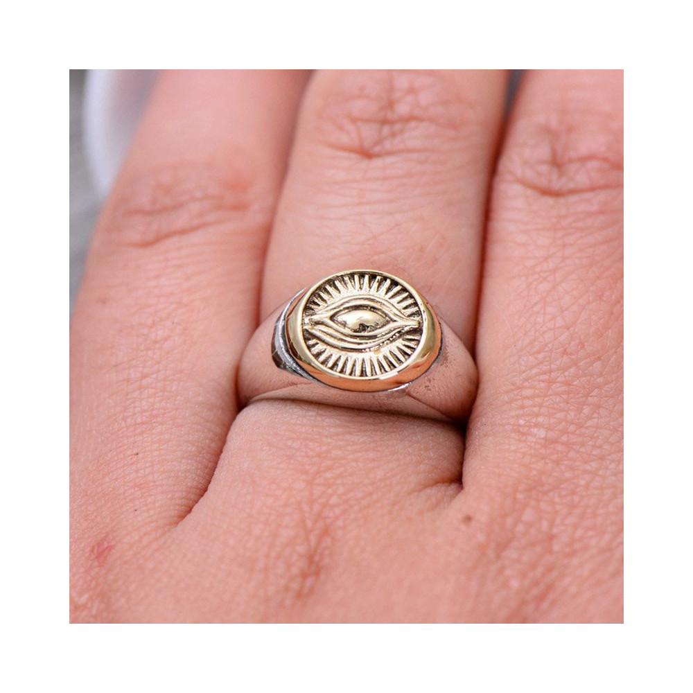 Frimurer Herrering med 925 Sterling Sølv Eye of Providence Til Salg